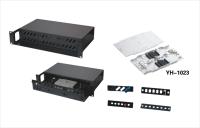 China Safety 2U Fiber Optic Rack Mount Enclosure Panel 36 Port 19 Inch Racks YH1012 for sale