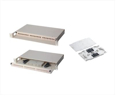 China Rack Mount Fiber Optic Patch Panel 24 Core Cold Rolled Steel Material Yh1004 for sale