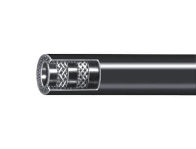 China SAE 100R3 Fiber Braided Hydraulic Hose 2-Wire Reinforced Rubber Tubing 3/16 to 1-1/4 Inch for sale