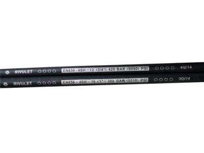 China EN856 4SH Spiral 4 Wire Hydraulic Rubber Hose 70 MPa 10 mm to 51 mm for sale