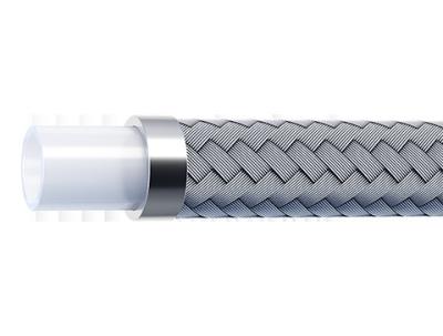 China Pressure Chemical Resistant Delivery Hose With PTFE Inner Layer And Double Helix Reinforcement for sale