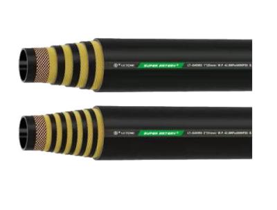 China 3/8 Inch 4 Wire Hydraulic Hose EXCEEDS ISO18752 DC 45MPa Rubber Hose for sale