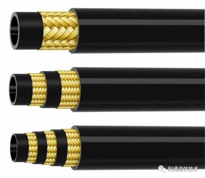 China 1/4-2 Inner Diameter Black Hydraulic Hose with Smooth Surface for sale