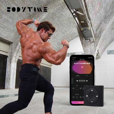 China BODYTIME Wireless EMS Leggings Nylon Black Men Fitness Pants Muscle Stimulator MLXL for sale