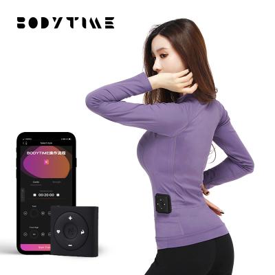 China BODYTIME EMS Wireless Muscle Stimulation Fitness Suit Nylon Purple SML OEM Custom for sale