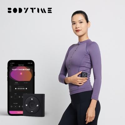 China BODYTIME KF8 EMS Smart Fitness Shirt Nylon Purple Wireless Muscle Training Wearable Gym Clothing for sale