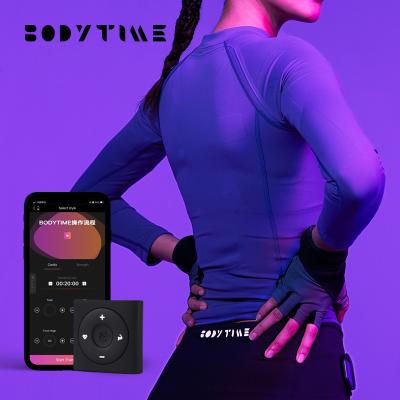 China EMS Body Suit Nylon Purple Wireless Smart Fitness Wear Customizable OEM 32 Levels for sale