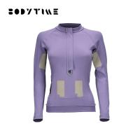 China BODYTIME Wireless EMS Training Suit Nylon Purple Yoga Fitness Clothing with KPOD 32 Levels for sale