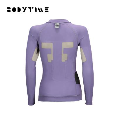 China BODYTIME Wireless EMS Training Suit Nylon Purple Smart Fitness Clothing with 32 Intensity Levels for sale