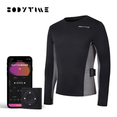 China Wireless EMS Fitness Training Tops for Men OEM Custom Nylon Black S-XXL for sale