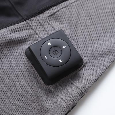 China OEM EMS Training Suit Nylon Black Fitness Sportswear with Wireless Muscle Stimulation 240mAh for sale