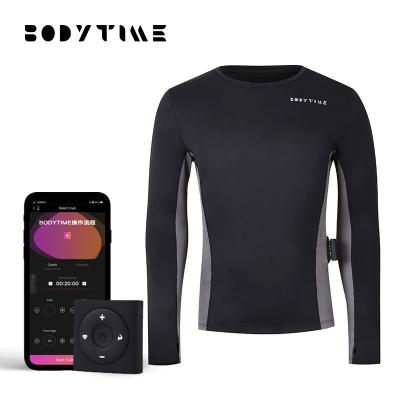 China BODYTIME Wireless EMS Training Suit Nylon Black Yoga Gym Wear OEM Custom S-XXL for sale