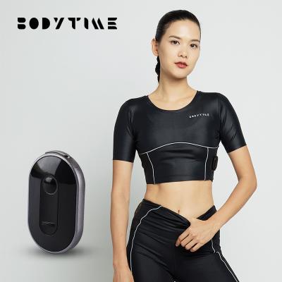 China BODYTIME Women's EMS Short Sleeve Reflective Cycling Top Nylon Black SML for sale