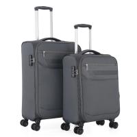 China 2026 3 Pcs Custom Wholesale Travel Soft Suitcase High Quality Trolley Bag Fabric Luggage for Business for sale
