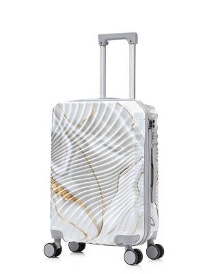 China 3pcs High Quality Travel Trolley 4 Wheels ABS+PC print Luggage Trolley Suitcases  Sets for Long-distance Travel for sale