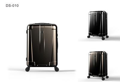China 3pcs High Quality Travel Trolley 4 Wheels ABS Luggage aluminum frame Trolley Suitcases  Sets for Long-distance Travel for sale