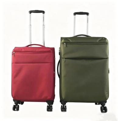 China 3 Pcs Custom Wholesale Travel Soft Suitcase High Quality Trolley Bag Fabric Luggage for Business for sale
