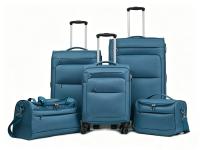 China 3 Pcs Custom Wholesale Travel Soft Suitcase High Quality Trolley Bag Fabric Luggage for Business for sale