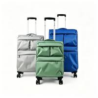 China 3 Pcs Custom Wholesale Travel Soft Suitcase High Quality Trolley Bag Fabric Luggage for Business for sale