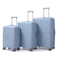 China 3pcs PP Luggage Set with 360° Double Wheels and TSA Lock for Long-Distance Travel for sale