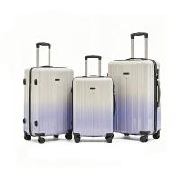 China 3pcs High Quality Travel Trolley 4 Wheels ABS Luggage aluminum frame Trolley Suitcases  Sets for Long-distance Travel for sale