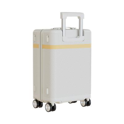 China 3pcs High Quality Travel Trolley 4 Wheels ABS Luggage aluminum frame Trolley Suitcases  Sets for Long-distance Travel for sale