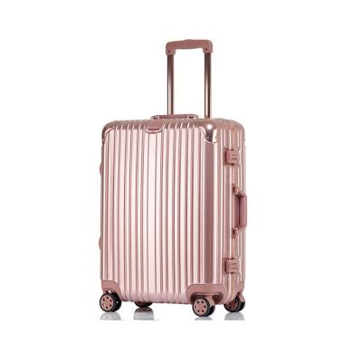 China 3pcs High Quality Travel Trolley 4 Wheels ABS Luggage aluminum frame Trolley Suitcases  Sets for Long-distance Travel for sale
