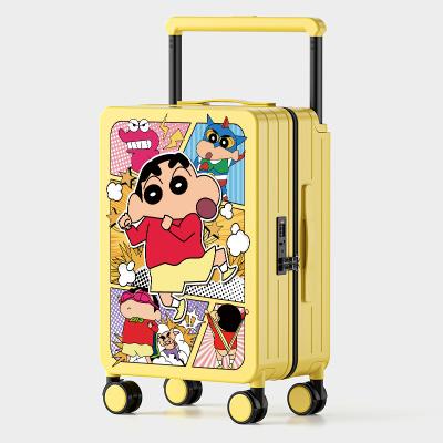 China 3pcs High Quality Travel Trolley 4 Wheels ABS+PC print Luggage Trolley Suitcases  Sets for Long-distance Travel for sale