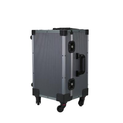 China 3pcs High Quality Travel Trolley 4 Wheels ABS Luggage aluminum frame Trolley Suitcases  Sets for Long-distance Travel for sale