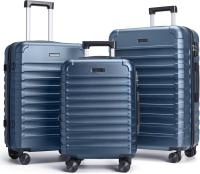 China 3pcs High Quality Travel Trolley 4 Wheels ABS Luggage Trolley Suitcases  Sets for Long-distance Travel for sale