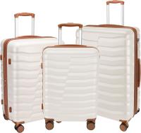 China 3pcs High Quality Travel Trolley 4 Wheels PC Luggage Trolley Suitcases  Sets for Long-distance Travel for sale
