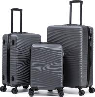 China 3pcs High Quality Travel Trolley 4 Wheels PC Luggage Trolley Suitcases  Sets for Long-distance Travel for sale