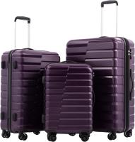 China 3pcs High Quality Travel Trolley 4 Wheels PC Luggage Trolley Suitcases  Sets for Long-distance Travel for sale