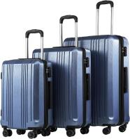 China 3pcs High Quality Travel Trolley 4 Wheels PC Luggage Trolley Suitcases  Sets for Long-distance Travel for sale