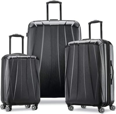 China 3pcs High Quality Travel Trolley 4 Wheels PC Luggage Trolley Suitcases  Sets for Long-distance Travel for sale
