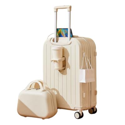 China High Quality Travel Trolley 4 Wheels ABS Luggage Trolley Suitcases  Sets for Long-distance Travel for sale