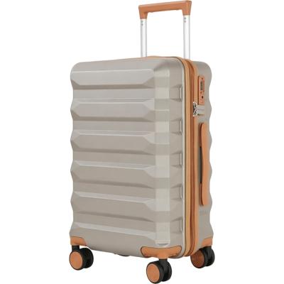 China New Style Large Capacity PC Spinner Suitcase, 20 Inch Zipper Carry-on Trolley Case for sale