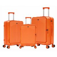 China 3pcs High Quality Travel Trolley 4 Wheels ABS Luggage Trolley Suitcases Sets for Long-distance Travel for sale