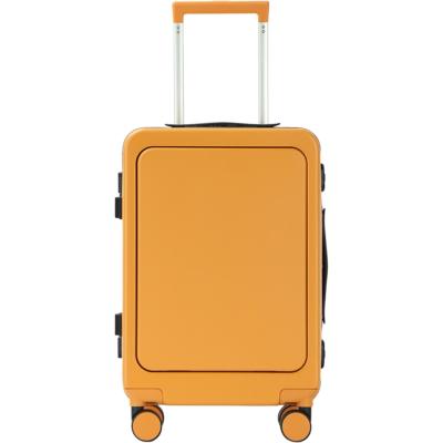 China Classic Durable PC Carry-On Luggage Set Lock Drawbar Wide Telescopic Handle Custom Logo Unisex Holiday Business Travel for sale