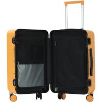 China Classic Durable PC Carry-On Luggage Set Lock Drawbar Wide Telescopic Handle Custom Logo Unisex Holiday Business Travel for sale