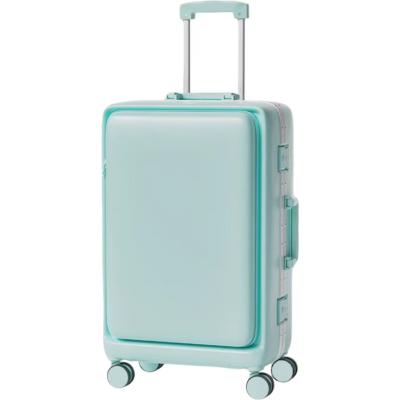 China Wholesale Custom Logo Hard Shell Aluminum Luggage Large Capacity Aluminum Frame Suitcase Luggage for sale
