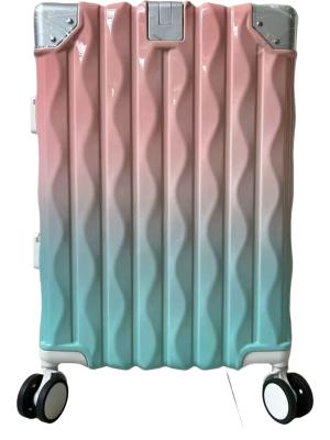 China Colorful Chargeable Making Machine Carbon Fiber Mini Hard Shell Custom Designer Travel Covers Set Aluminium Suitcases for sale