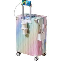 China Colorful Chargeable Making Machine Carbon Fiber Mini Hard Shell Custom Designer Travel Covers Set Aluminium Suitcases for sale