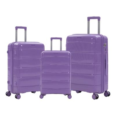China 3pcs High Quality Travel Trolley 4 Wheels PP Luggage Trolley Suitcases Sets for Long-distance Travel for sale