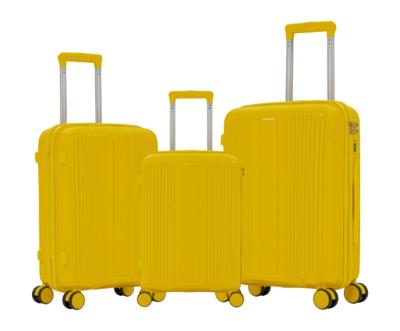 China 3pcs High Quality Travel Trolley 4 Wheels PP Luggage Trolley Suitcases Sets for Long-distance Travel for sale