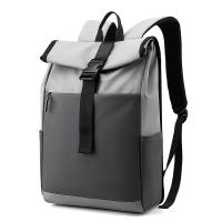 China Custom Nylon Roll Student Backpack Vintage Portable Youth Hiking School Bag Camping Trip Sports Laptop Backpack for Men Women for sale