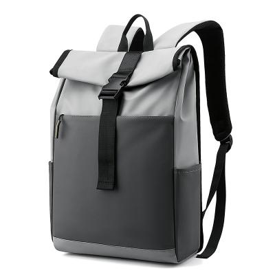 China Custom Nylon Roll Student Backpack Vintage Portable Youth Hiking School Bag Camping Trip Sports Laptop Backpack for Men Women for sale