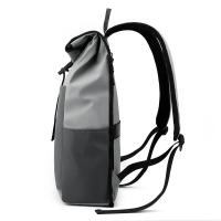 China Custom Nylon Roll Student Backpack Vintage Portable Youth Hiking School Bag Camping Trip Sports Laptop Backpack for Men Women for sale