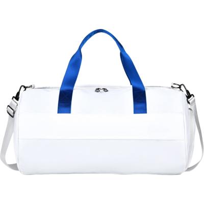 China White Wet and Dry Separation Sports Gym Bag Shoes Compartment Large Capacity Travel Duffel Bag for sale