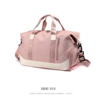 China Women Pink Waterproof Oxford Duffle Bag Travel Sport Gym Bag Weekend Overnight Luggage Handbag with Shoe Compartment for sale